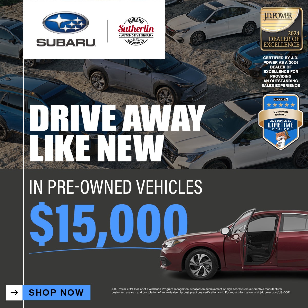 Your Local New & Used Subaru Dealer In Kingston, TN - Sutherlin Subaru
