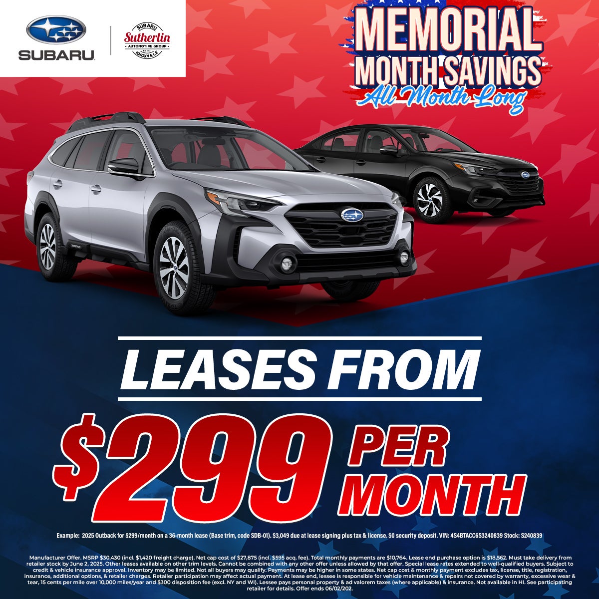 Your Local New & Used Subaru Dealer In Kingston, TN - Sutherlin Subaru